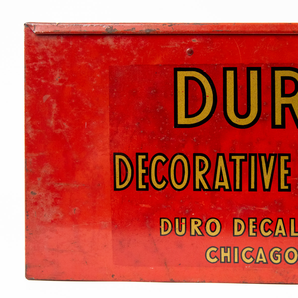 VINTAGE PAINTED RED METAL BOX "DURO BOX" – HOUSE SFW